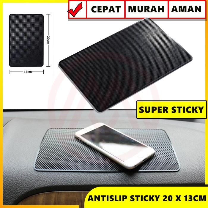 Jual ALAS DASHBOARD DASH MOBIL KARET 20 X 13 CM ANTI SLIP MAT / STICKY ...