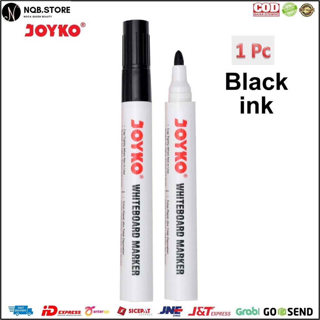 Jual NQB - Spidol Papan Tulis JOYKO HITAM - Whiteboard Marker WM-28 ...