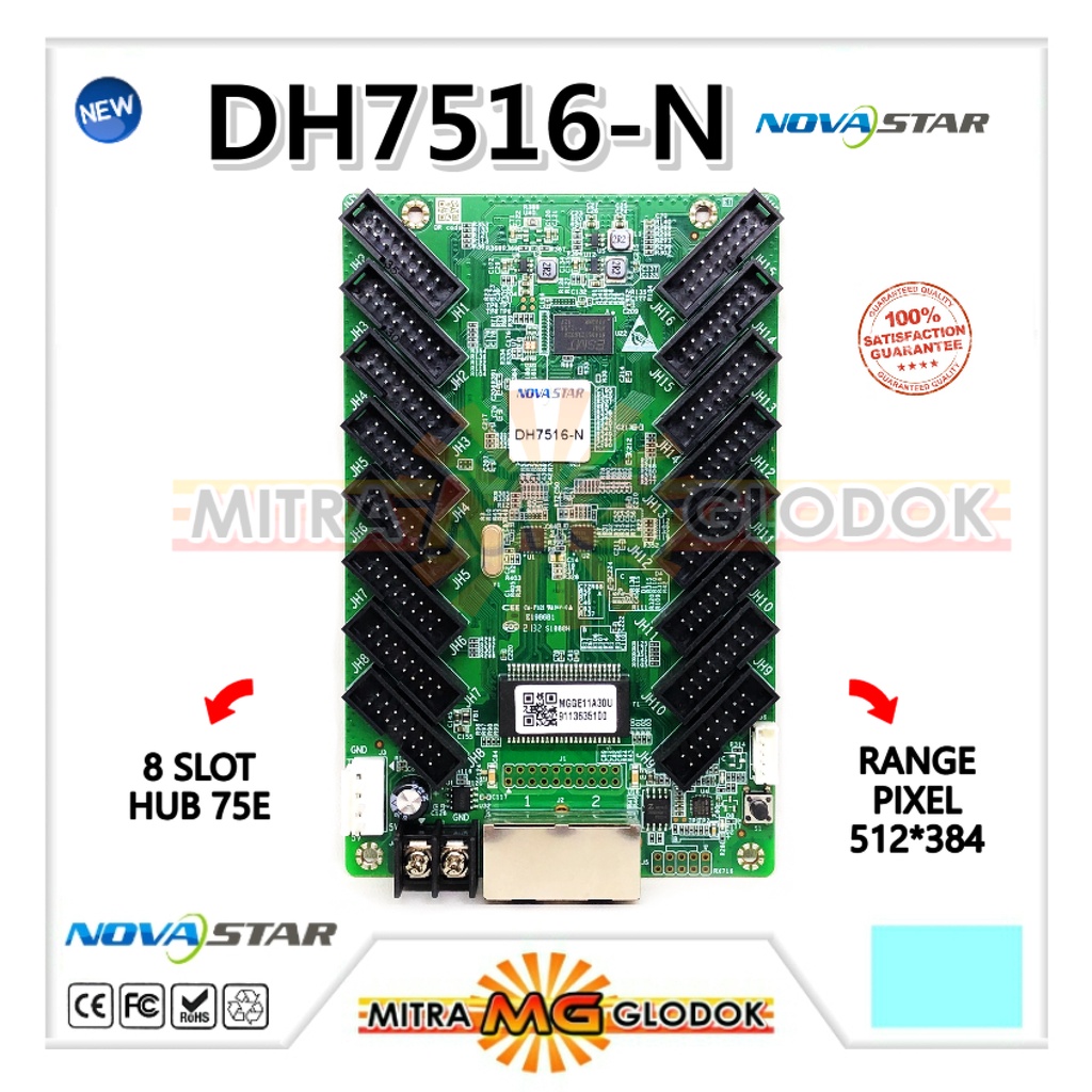 Jual CONTROLLER RECEIVING CARD NOVASTAR DH7516-N 16 PORT HUB75E - KOMPONEN SPAREPART VIDEOTRON ...