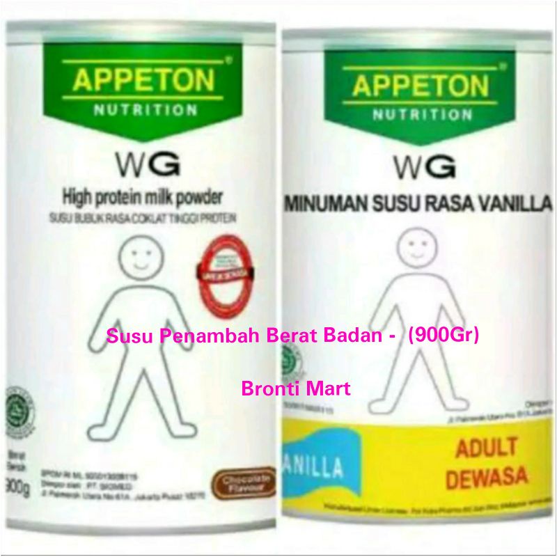 Jual 900Gr APPETON Weight Gain Adult/ Susu Penambah Berat Badan ...