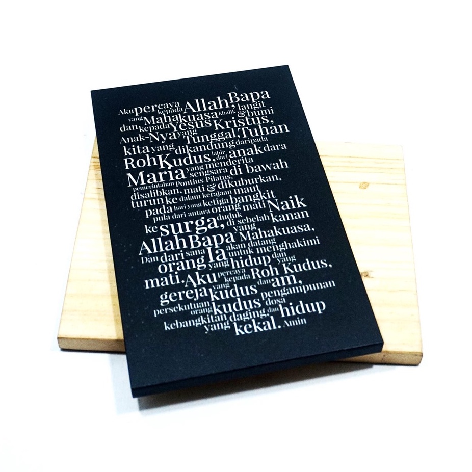 Jual Hiasan Dinding Rohani Kristen 12,5 x 20 cm Pengakuan Iman Rasuli 1 ...