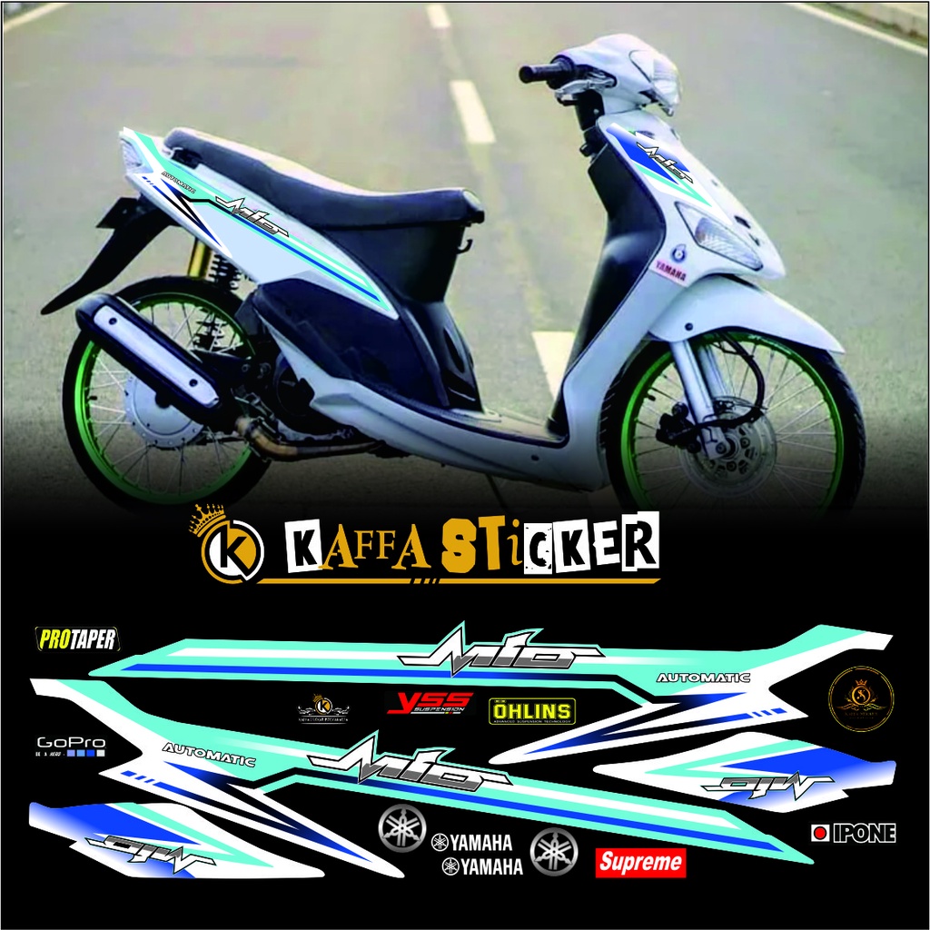Jual Striping mio sporty mio smile mio amore mio thailand stiker mio smile variasi putih tahan ...