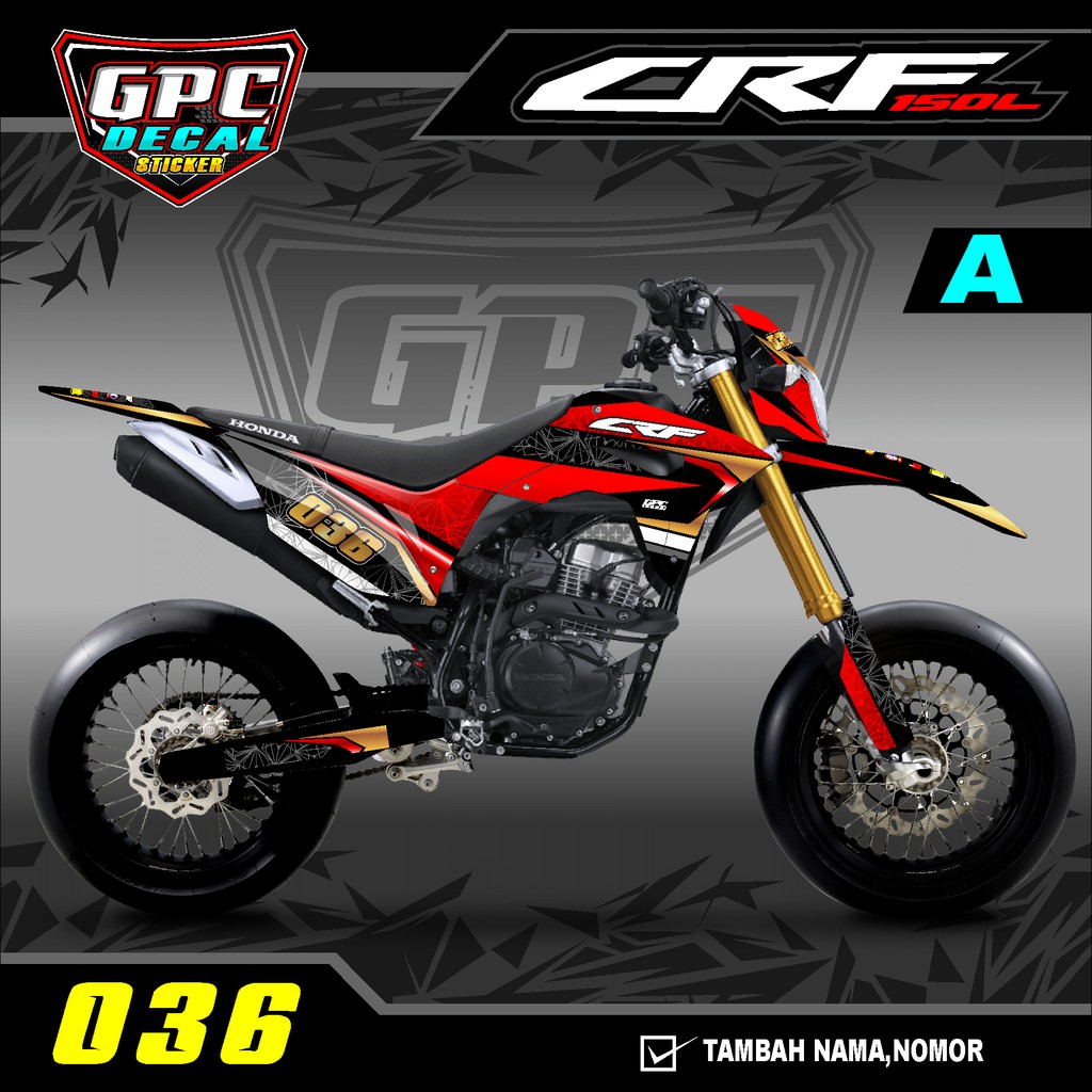 Jual Decal CRF 150 L Fullbody Trail supermoto Minimalis-Dekal stiker ...