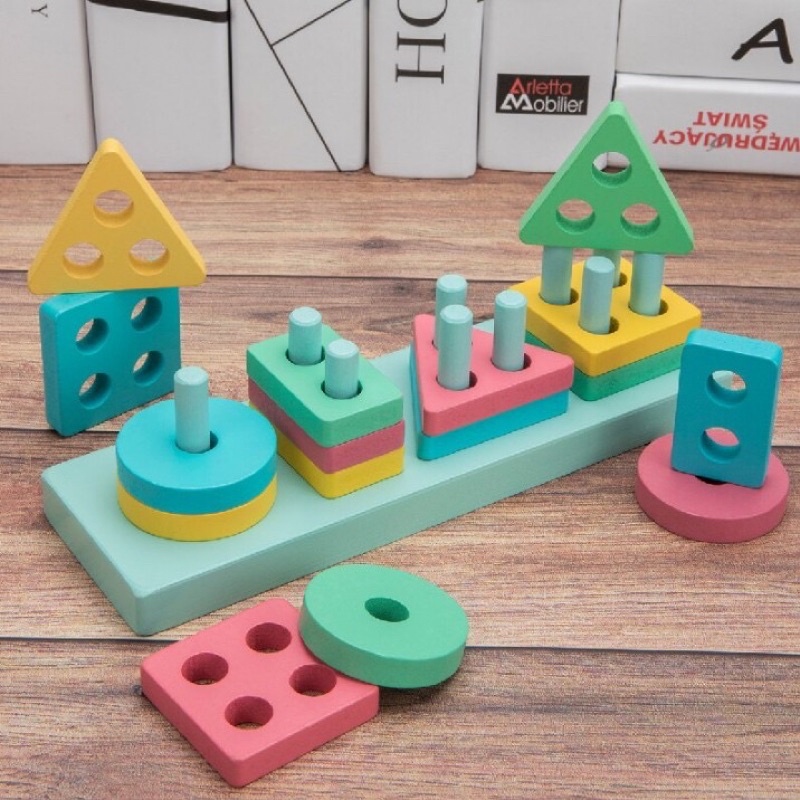 Jual four pillars wooden toys papan edukasi abc dan berhitung numbering ...