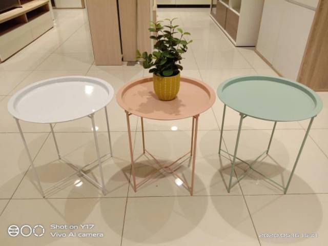 Jual MEJA SISI HELIOS / MEJA BULAT INFORMA / MEJA UNIK MURAH | Shopee ...