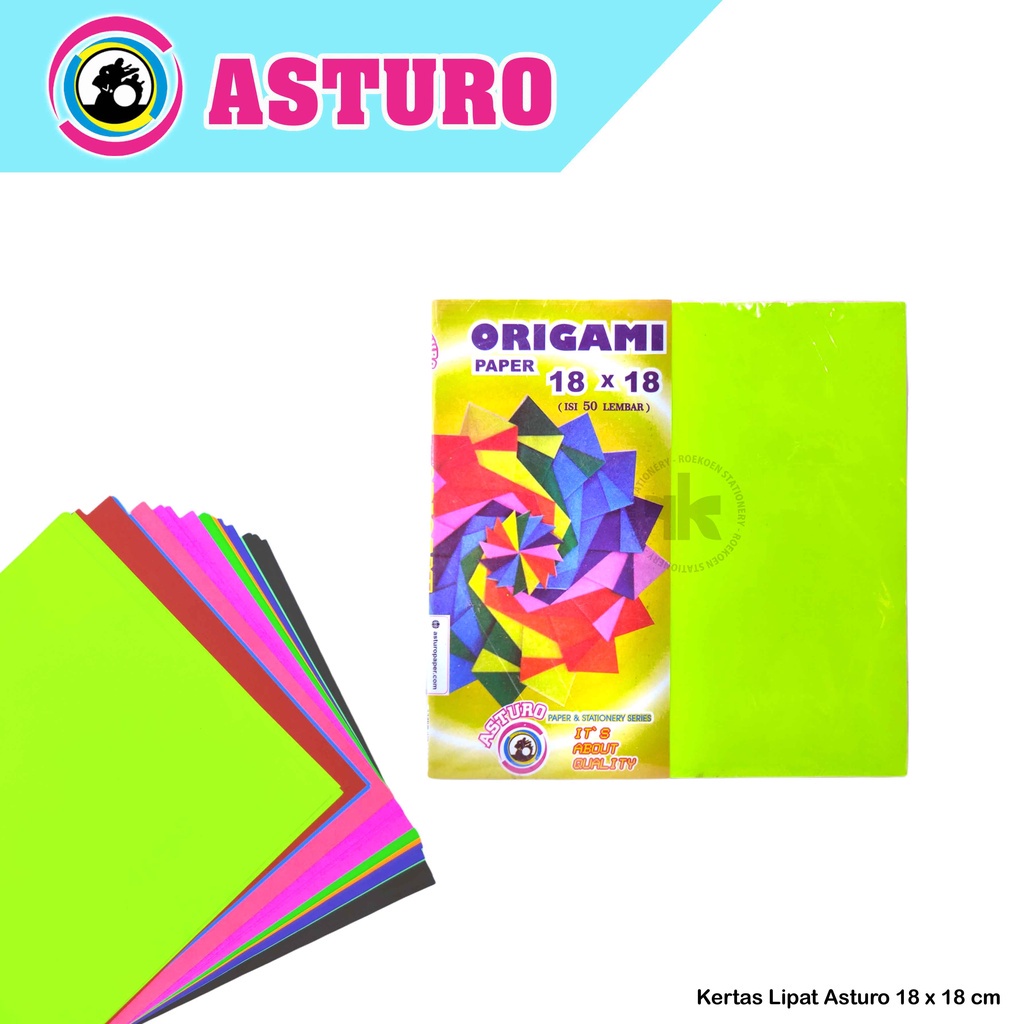Jual Asturo Origami Paper Kertas Lipat 18x18cm Single Side (50 Sheets ...