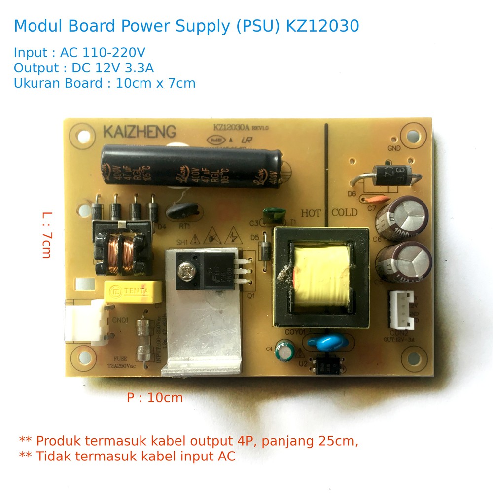 Jual Power Supply DC 12V 3A PSU SMPS Board Adaptor Regulator Catu Daya ...