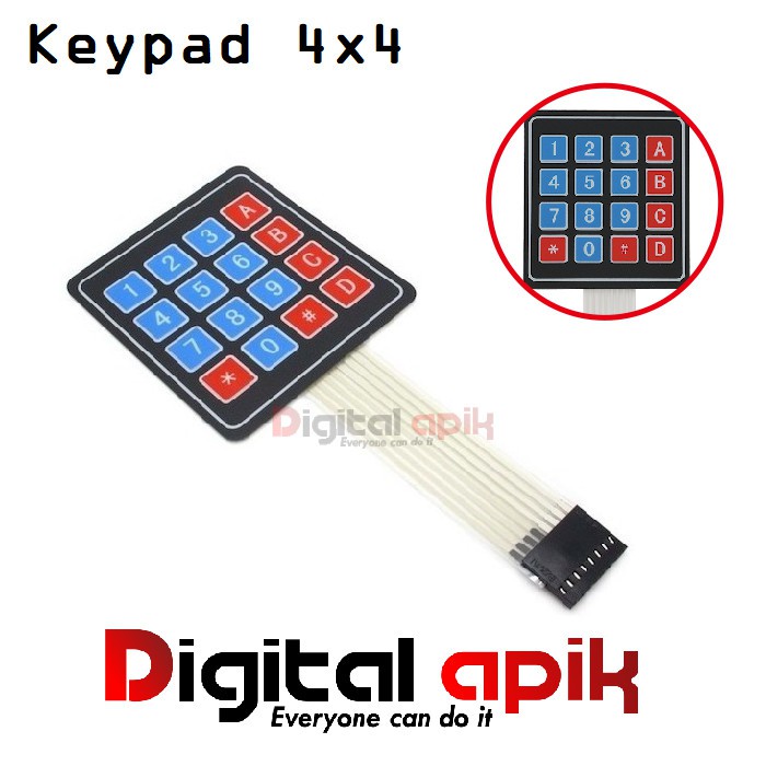 Jual Keypad 4x4 Membran Matriks Matrix Empuk 4 x 4 Pom Mini Arduino ...