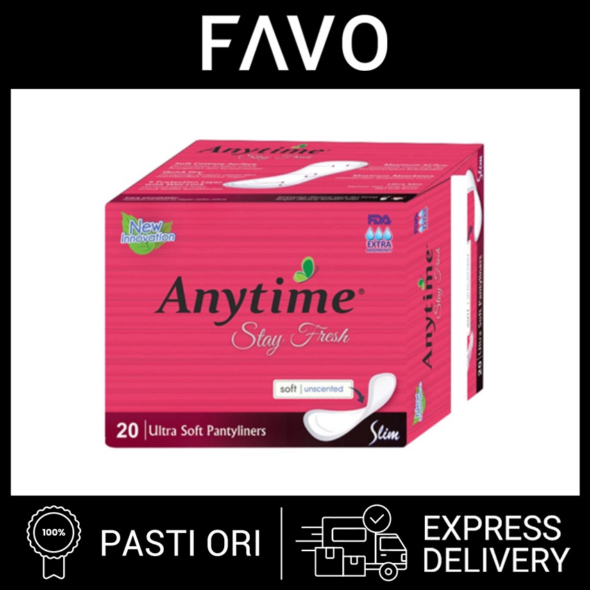 Jual Pembalut Wanita - Anytime Stay Fresh Pantyliners - 20 Pcs | Shopee ...