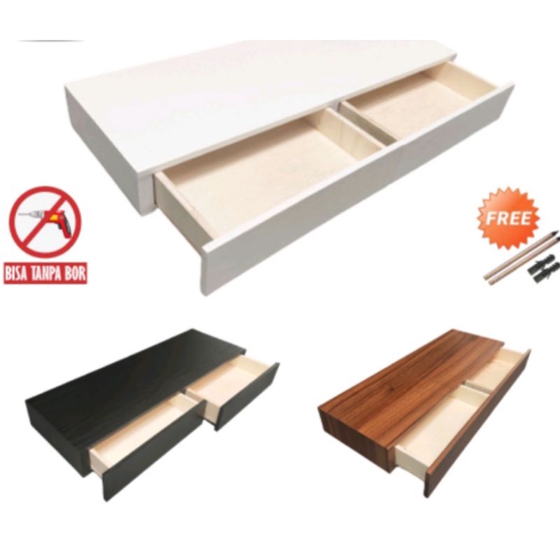 Jual Ambalan Meja Rias Dinding Double Laci /Triple Laci/Single Rak Laci ...