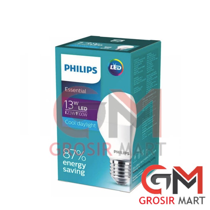 Jual Philips LED Ess 13W Putih (Lampu Essential 13 W Watt) Original Ori ...