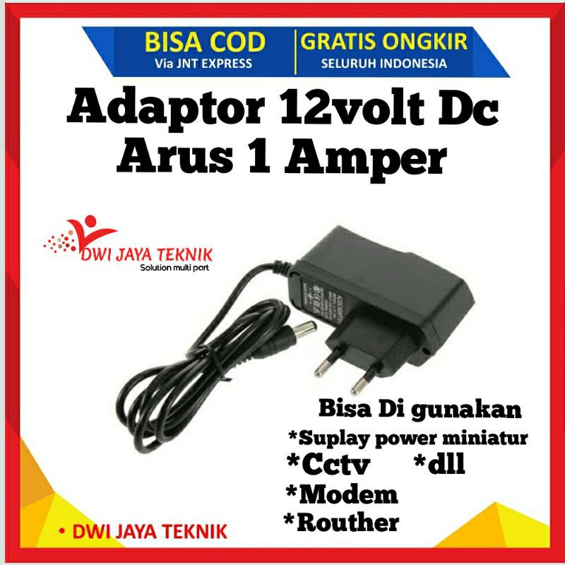 Jual ADAPTOR STB ZTE CCTV MODEM ROUTER 12V 1A POWER SUPPLY ADAPTOR 12V ...