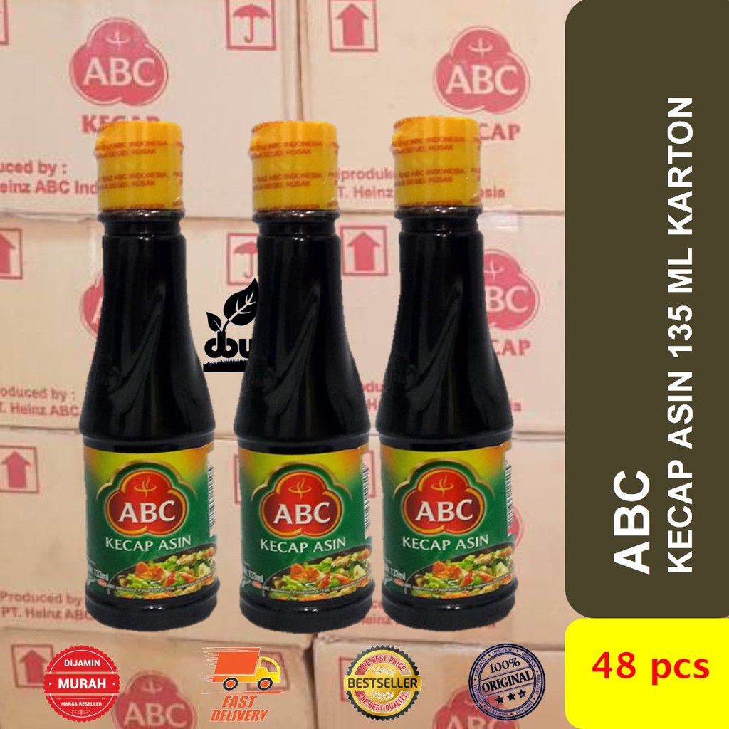 Jual Kecap Asin merk ABC botol 135 ml kemasan karton 48 pcs | Shopee ...