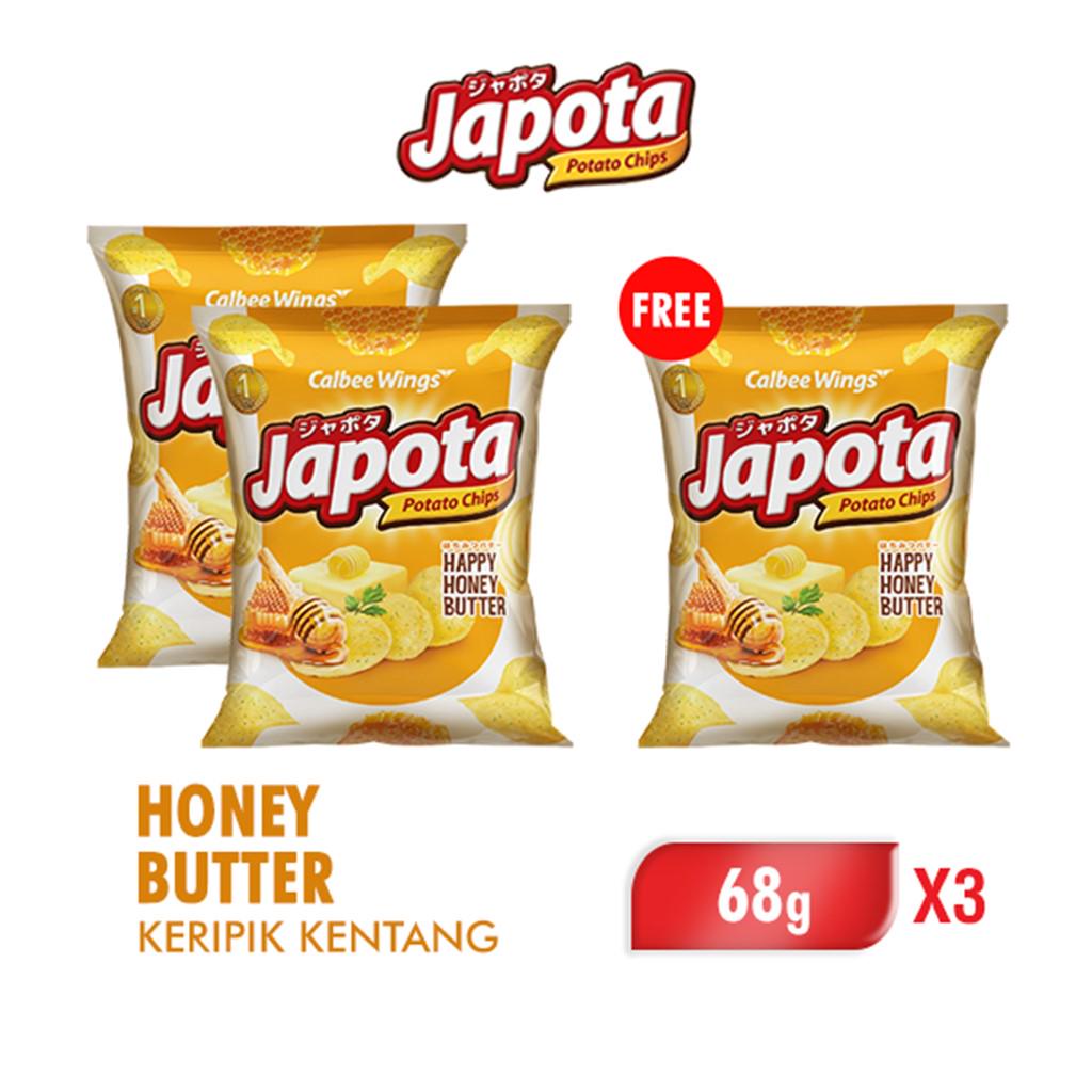 Jual Japota Potato Chips Happy Honey Butter 3 x 68 gr | Shopee Indonesia