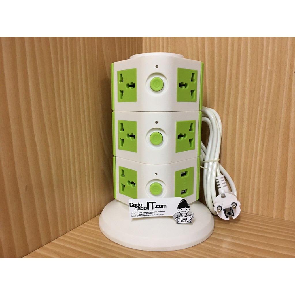 Jual Colokan Listrik/Power Tower Vertical Electrical Multi Socket With ...