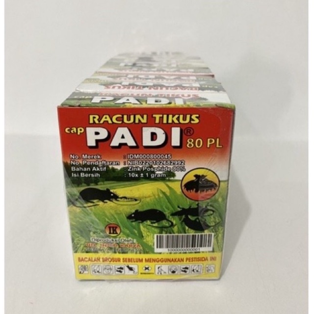 Jual RACUN TIKUS MEREK PADI Isi 10 shaset 1 Box / obat racun tikus ...