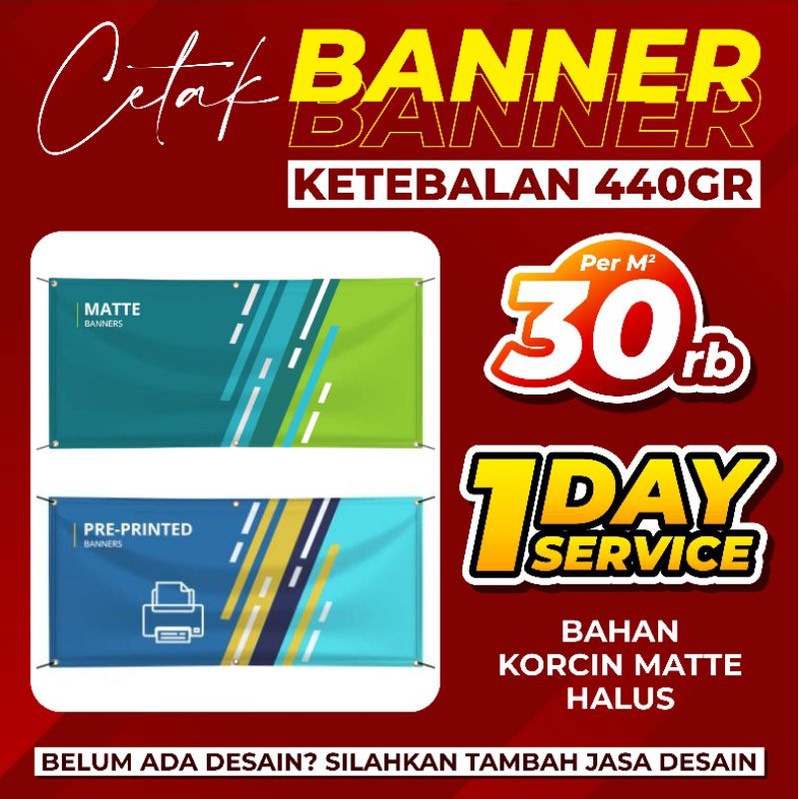 Jual Cetak Banner Korcin Matte 450 gsm | Shopee Indonesia