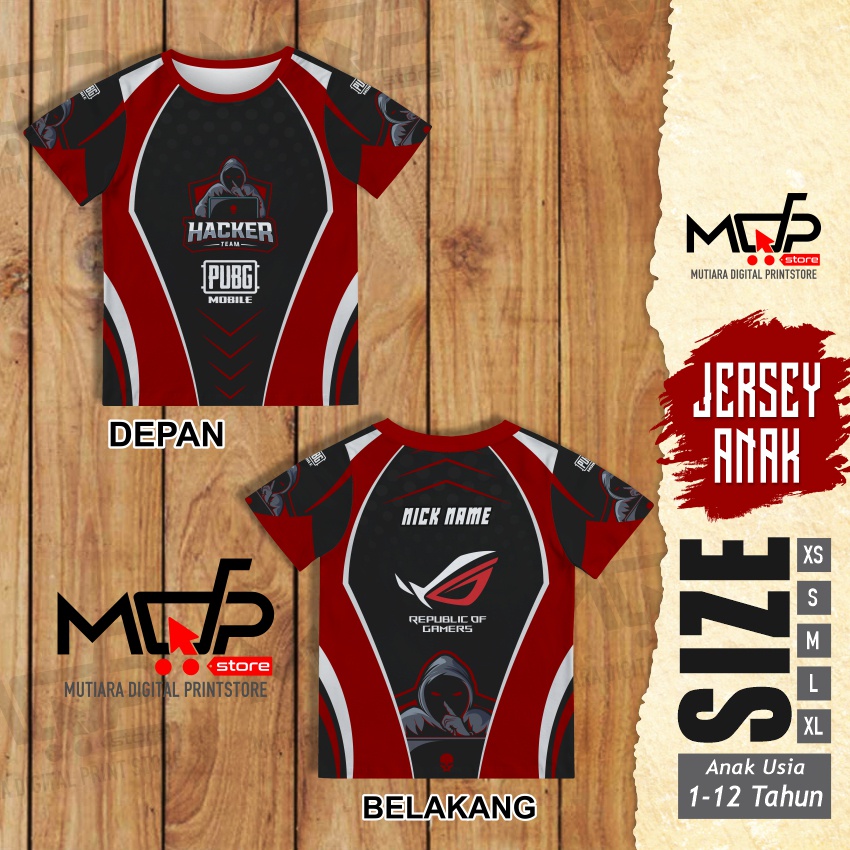 Jual KAOS JERSEY ANAK GAMING JERSEY ESPORT PUBG A FULL PRINT FREE ...