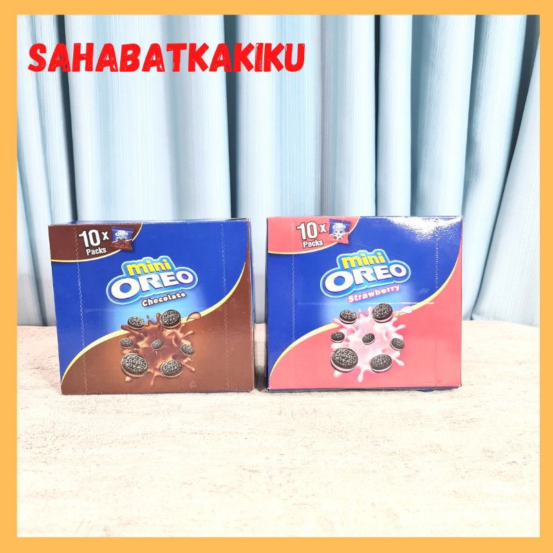 Jual Mini Oreo Coklat & Mini Oreo Strawberry 1 BOX ISI 10PCS | Shopee ...