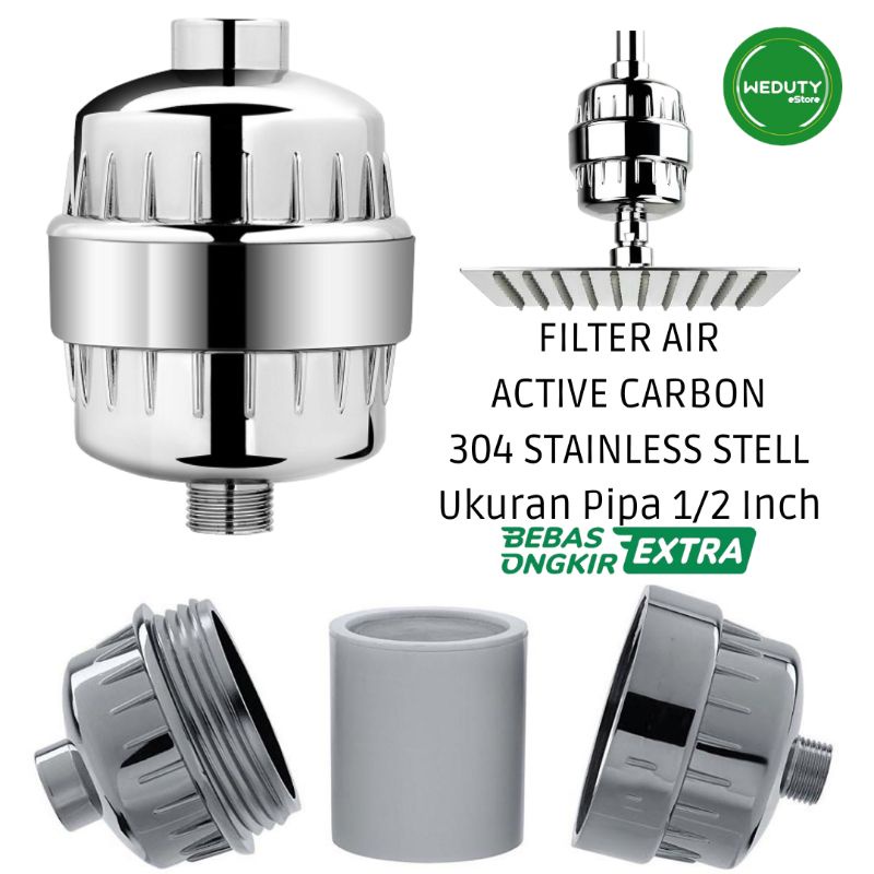 Jual SARINGAN PENJERNIH FILTER AIR ACTIVE CARBON WATER PURIFIER KEPALA ...