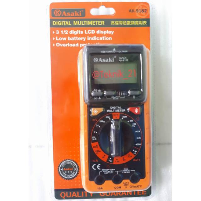Jual Multimeter digital Asaki japan multi digital lengkap AC DC ...