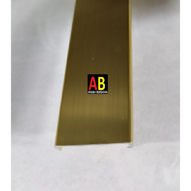 Jual Lis Edging Aluminium Gold Lebar 2cm Panjang 150cm | Shopee Indonesia