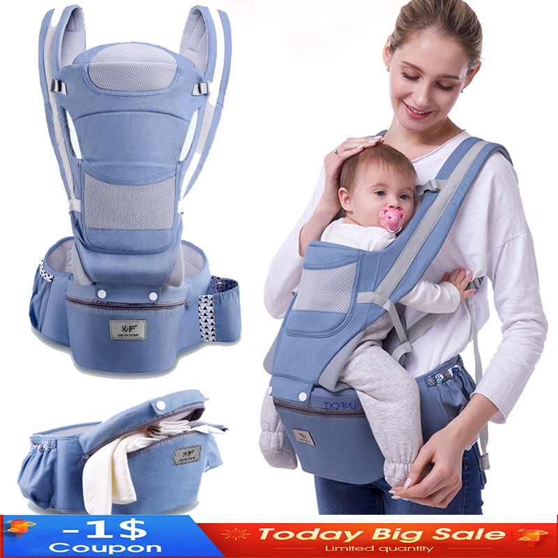 Jual 0-48 Month Ergonomic Baby Carrier Infant Baby Hipseat Carrier 3 In ...