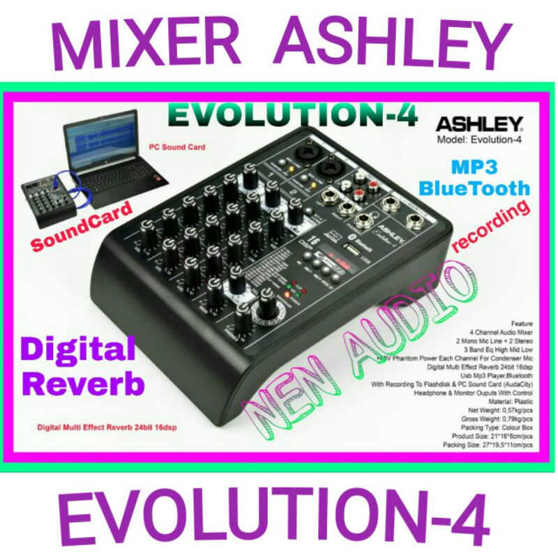 Jual Mixer Ashley Evolution 4 Original Ashley evolution4 Mp3 Soundcard Bluetooth Recording ...