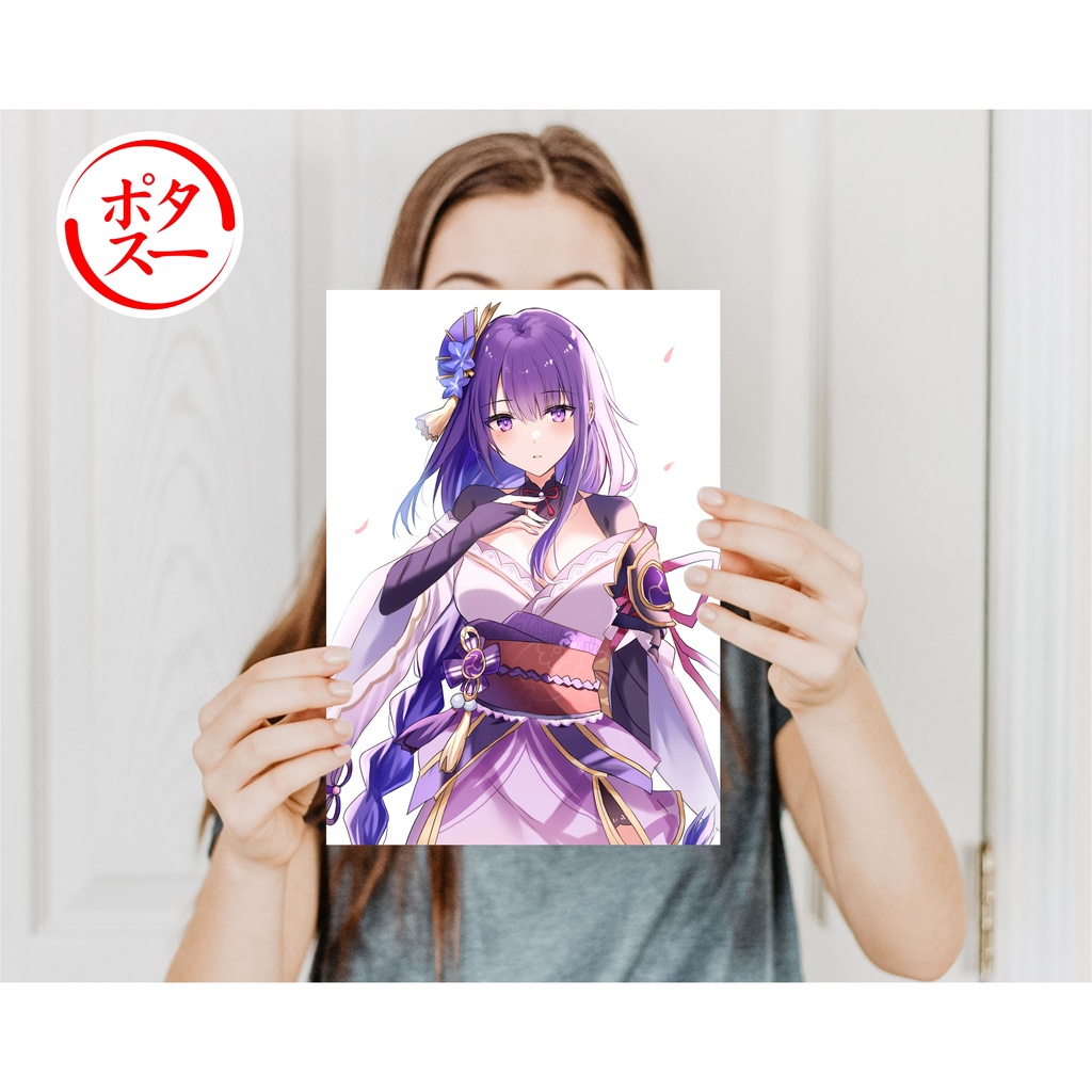 Jual Koleksi Poster A4 Anime Game Genshin Impact C - Hu Tao Raiden ...