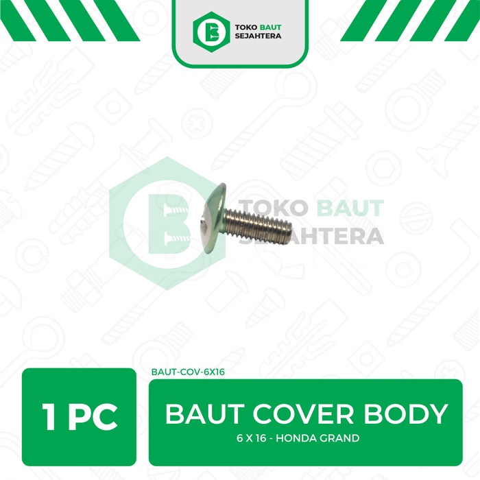 Jual BAUT COVER BODY M6 x 16 HONDA-GRAND-REVO-SUPRA (10 PCS) | Shopee ...
