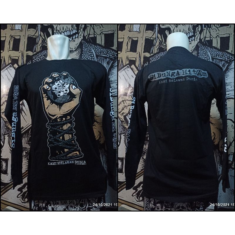 Jual kaos official bunga hitam,baju original bunga hitam,kaos panjang ...