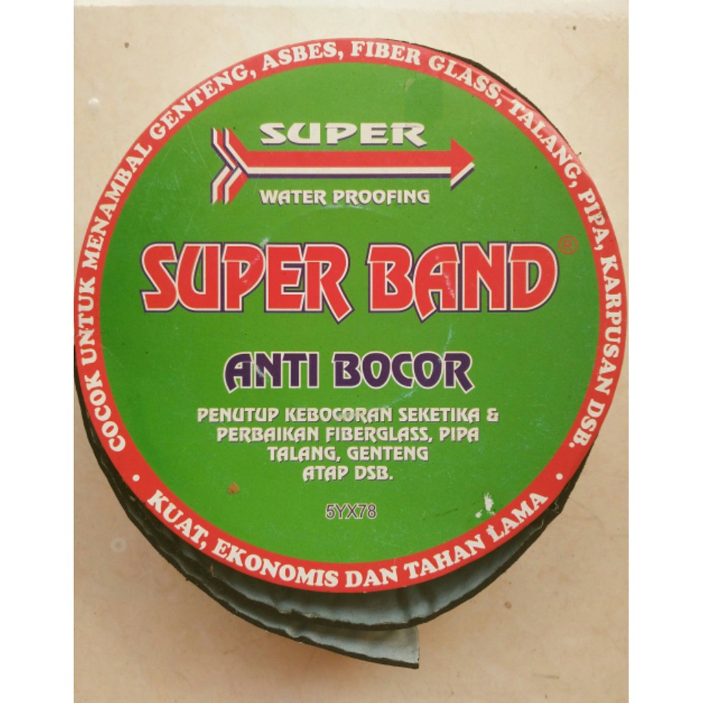 Jual Dijual Tambal Lakban Anti Bocor Per Meter Super Band untuk Genteng Atap Talang Asbes Pipa ...