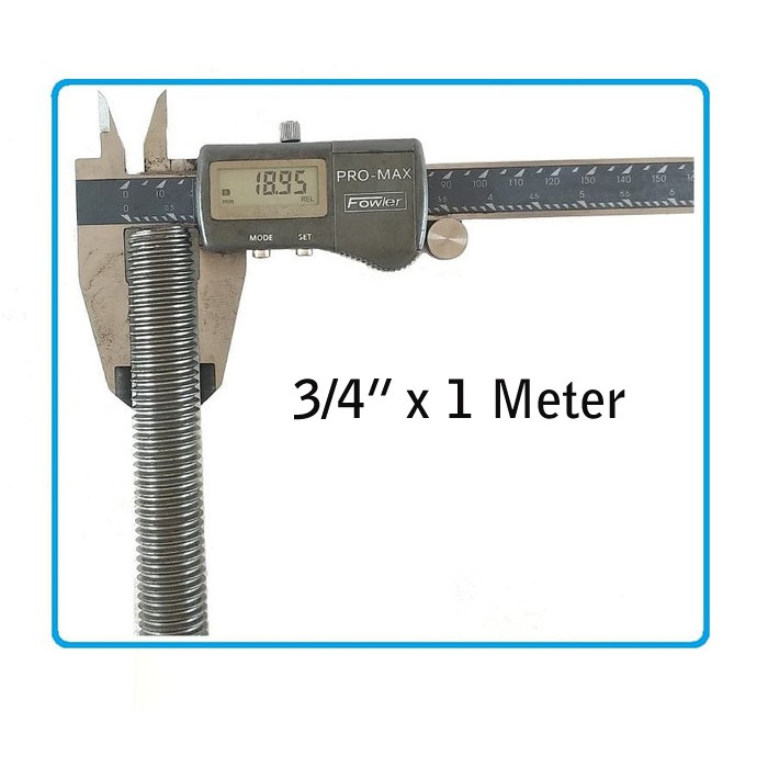 Jual As Full Drat Baut Long Thread Bolt Stut Bolt 3/4" X 1 Meter ...