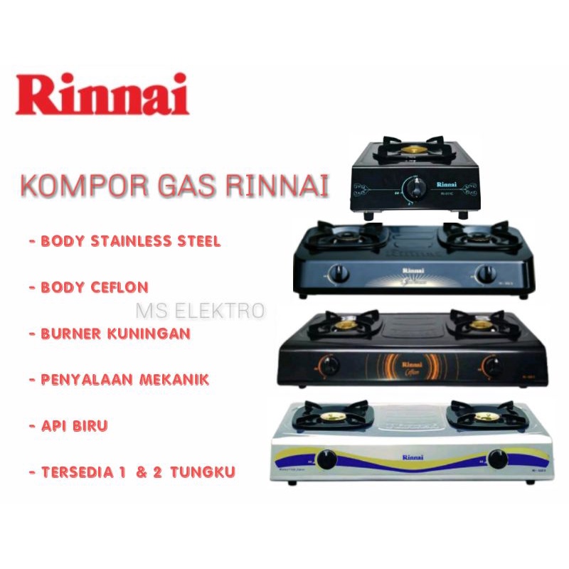 Jual Kompor Gas Rinnai 2 tungku 522C 522E 302S sun burner dan Regulator | Shopee Indonesia