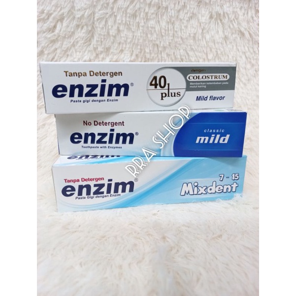 Jual Enzim mixdent/mild/40 plus/fresh mint 93grm pasta gigi | Shopee ...