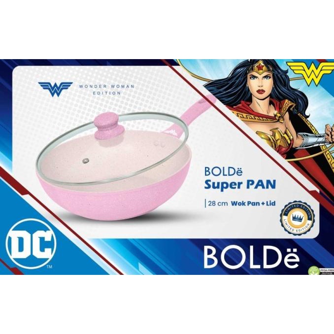 Jual BOLDe Super Pan Wonder Woman Wok 28cm + Lid Pink | Shopee Indonesia