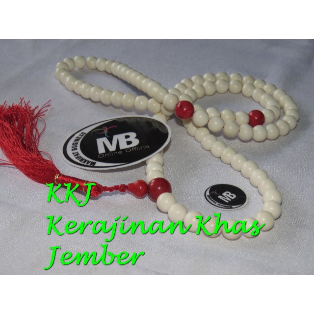 Jual Tasbih TULANG SAPI Kuncir Merah 99 Biji 8 mm | Shopee Indonesia