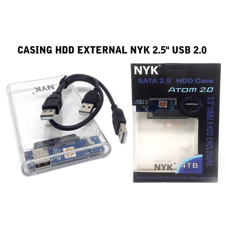 Jual CASING HARDISK EXTERNAL NYK | HDD EXTERNAL CASE 2.5" USB 2.0 ...