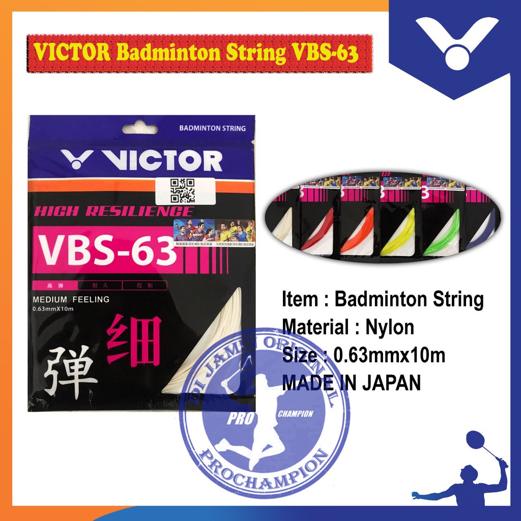 Jual Senar Badminton Victor VBS 63 VBS63 VBS-63 Nano Original Japan ...