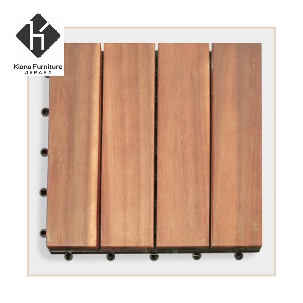 Jual ( PAKET ISI 50pcs ) DECKING KAYU MOTIF GARIS 4 / PARKET LANTAI ...