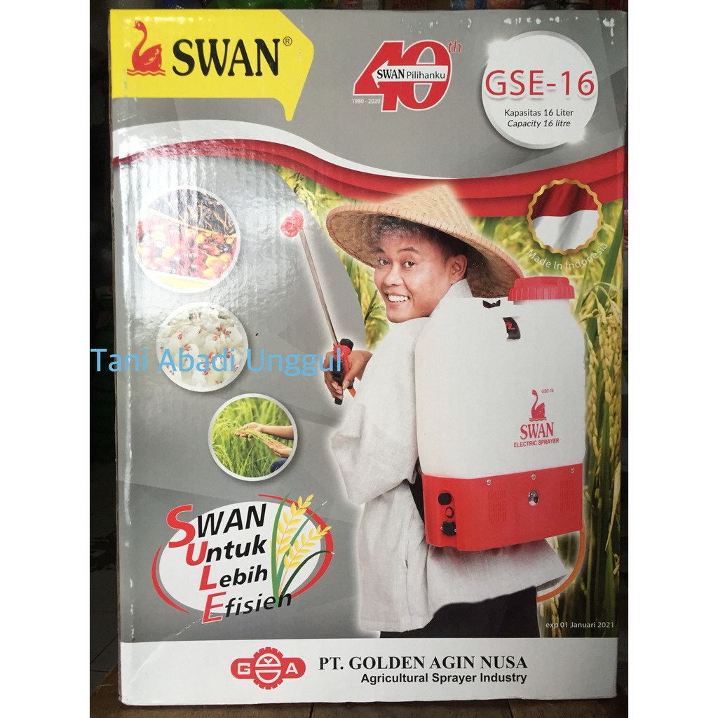 Jual TANKI SPRAYER SEMPROTAN AIR DESINFEKTAN MERK SWAN 16 liter ...