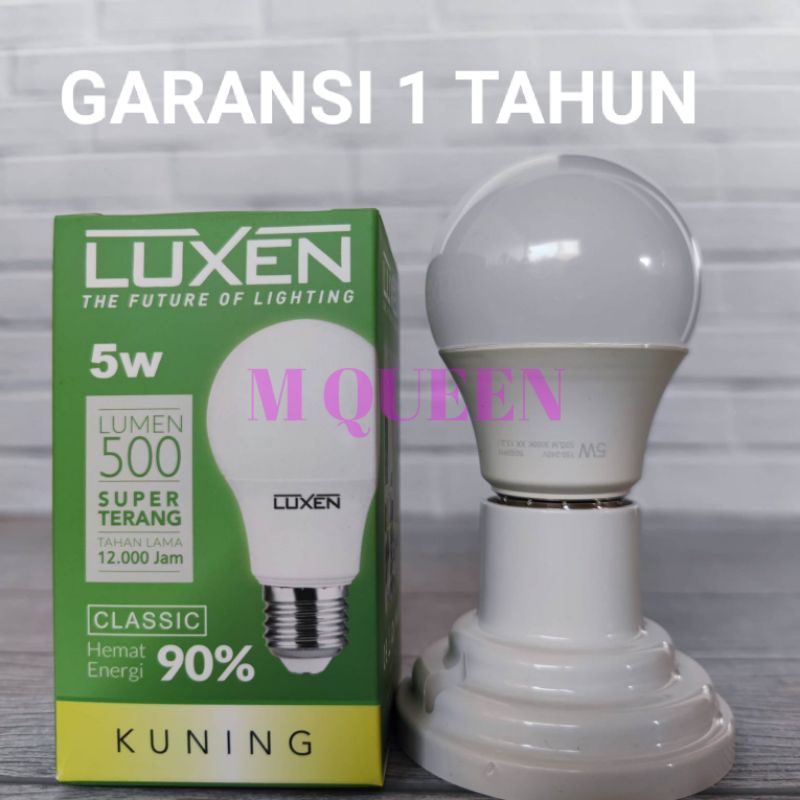 Jual LUXEN LAMPU LED BULB 5W 5 WATT CLASSIC KUNING 3000K WARM WHITE ...