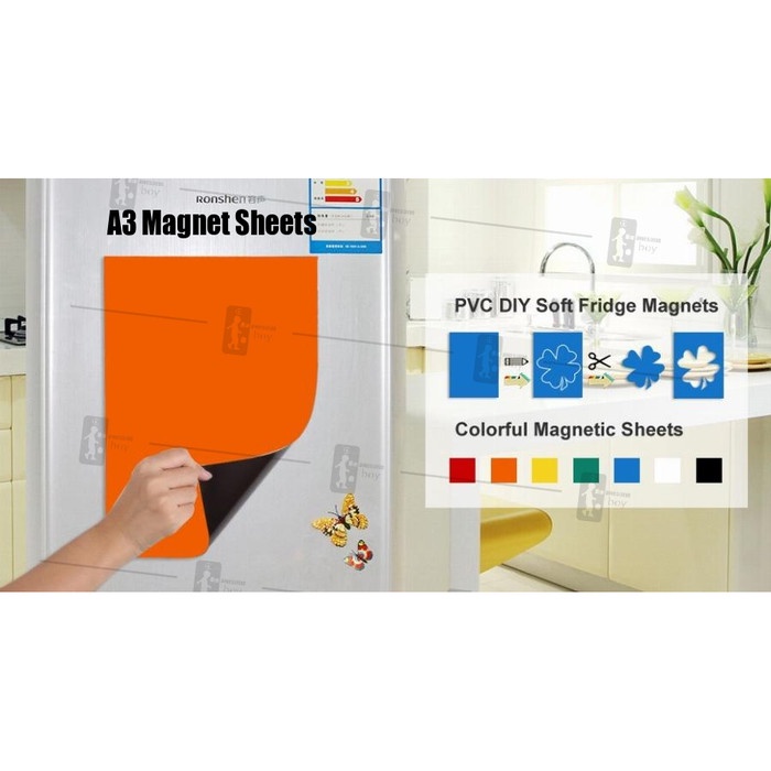 Jual A3 Magnetic Sheet Kertas Stiker Magnet ukuran A3 - Hitam | Shopee ...