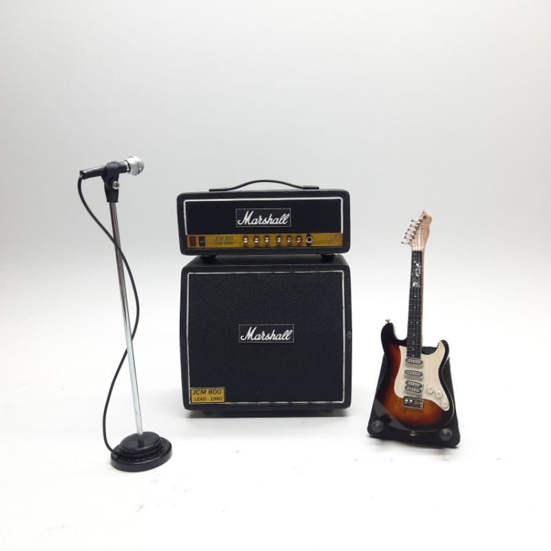 Jual miniatur musik instrumen miniatur mic miniatur marshall miniatur ...