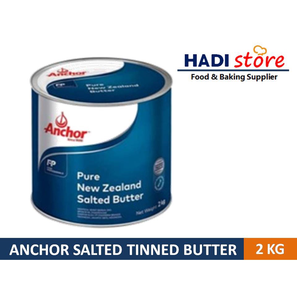 Jual ANCHOR TINNED TIN SALTED BUTTER 2 KG 2KG | Shopee Indonesia
