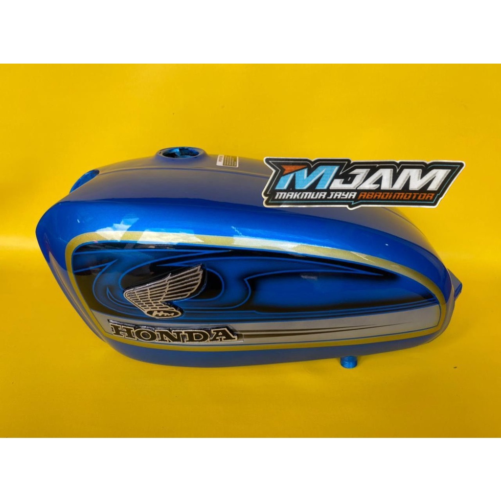 Jual TANGKI TENGKI CB 100 GLATIK CB CAT TANGKI GELATIK CAT GRAFIS BIRU ...