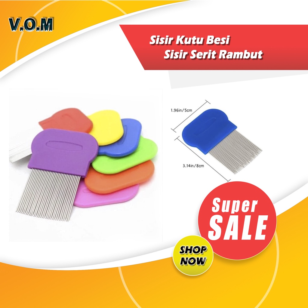 Jual VOM-SKU0380 Sisir Kutu Besi / Sisir Serit Rambut | Shopee Indonesia