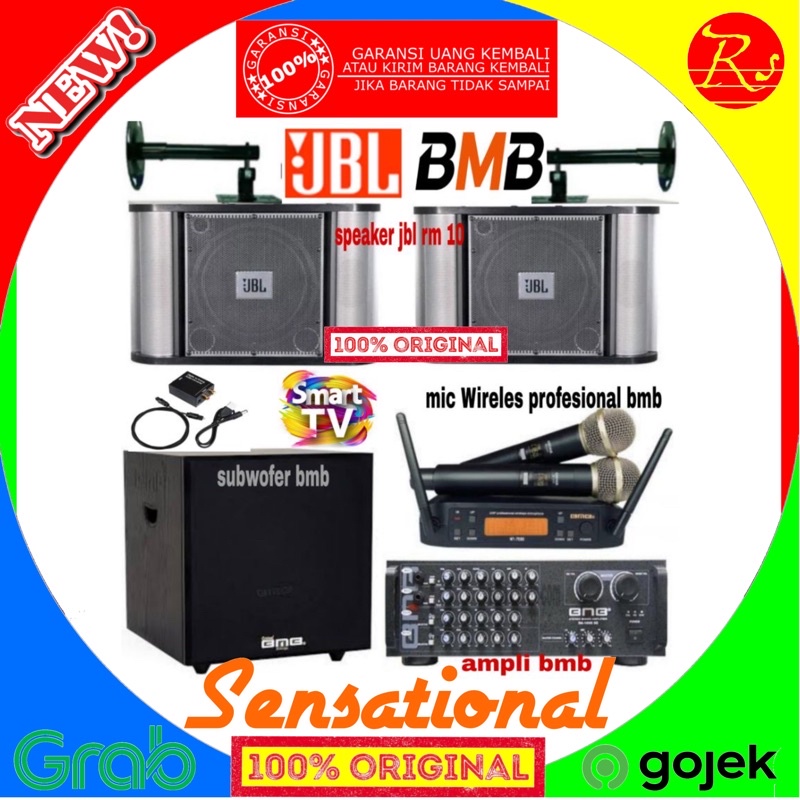 Jual Paket Sound System Karaoke Set JBL + Ampli BMB Original | Shopee ...