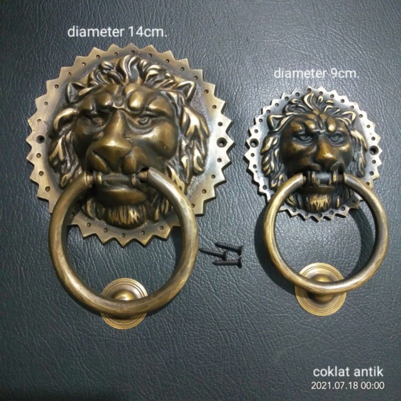 Jual Tarikan pintu sekaligus ketukan pintu antik motif singa | Shopee ...