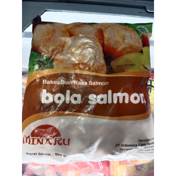 Jual Minaku Bola Salmon 500gram | Shopee Indonesia